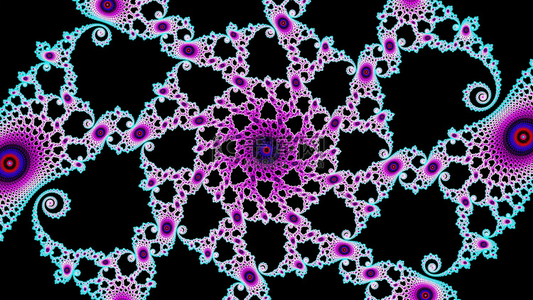 Mandelbrot 分形缩放模式高清摄影大图-千库网