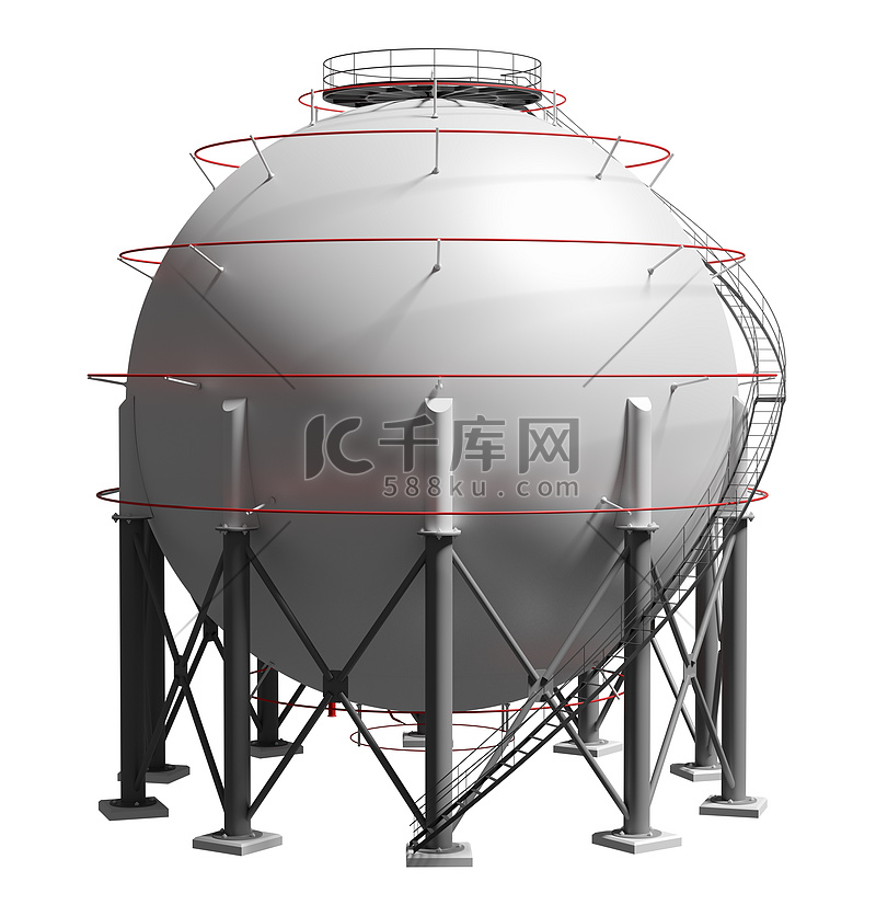 球形储气罐。 高清摄影大图-千库网