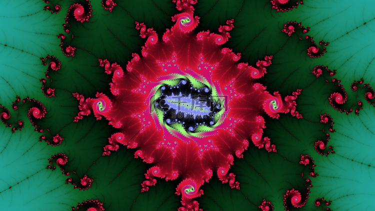 Mandelbrot 分形螺旋多彩高清摄影大图-千库网