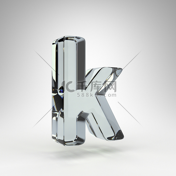 白色背景上的小写字母 K。高清摄影大图-千库网