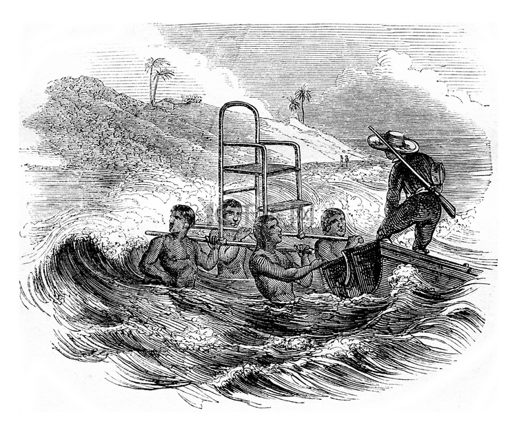 降落在 Ciara，The Paviola，复古雕刻的方式。高清摄影大图-千库网