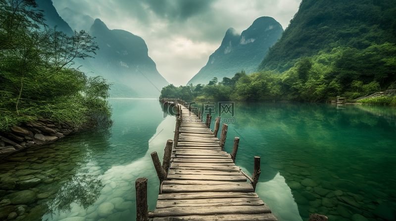 山水河流风光背景图片免费下载_海报banner/高清大图_千库网(图片编号6427451)