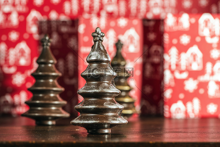 巧克力圣诞树高清摄影大图-千库网