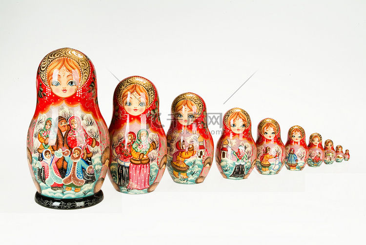 俄罗斯传统娃娃高清摄影大图-千库网
