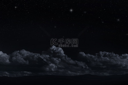 夜晚星空高清摄影大图-千库网
