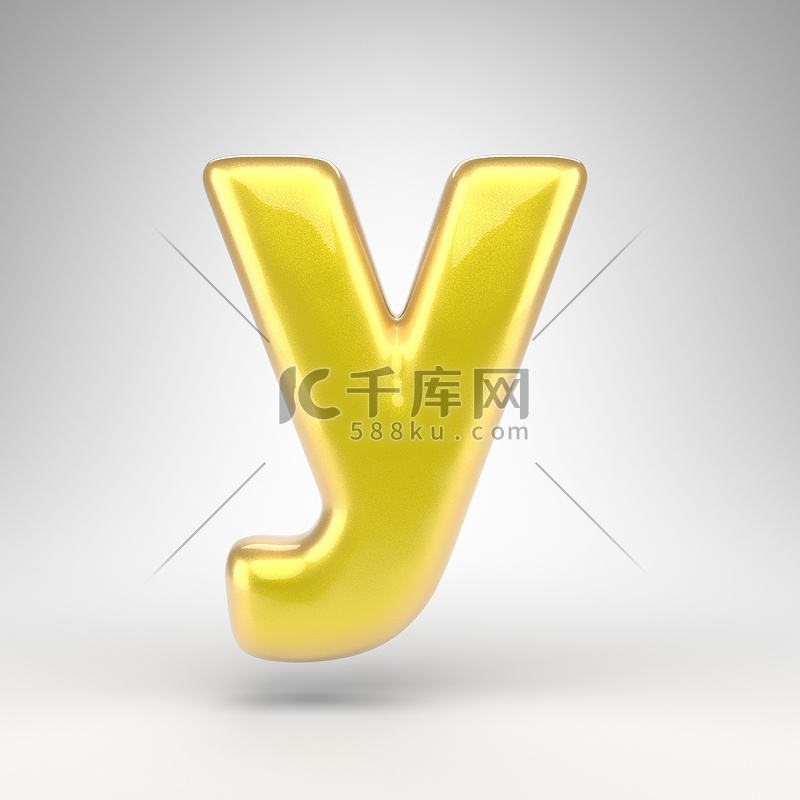 白色背景上的字母 Y 小写。高清摄影大图-千库网