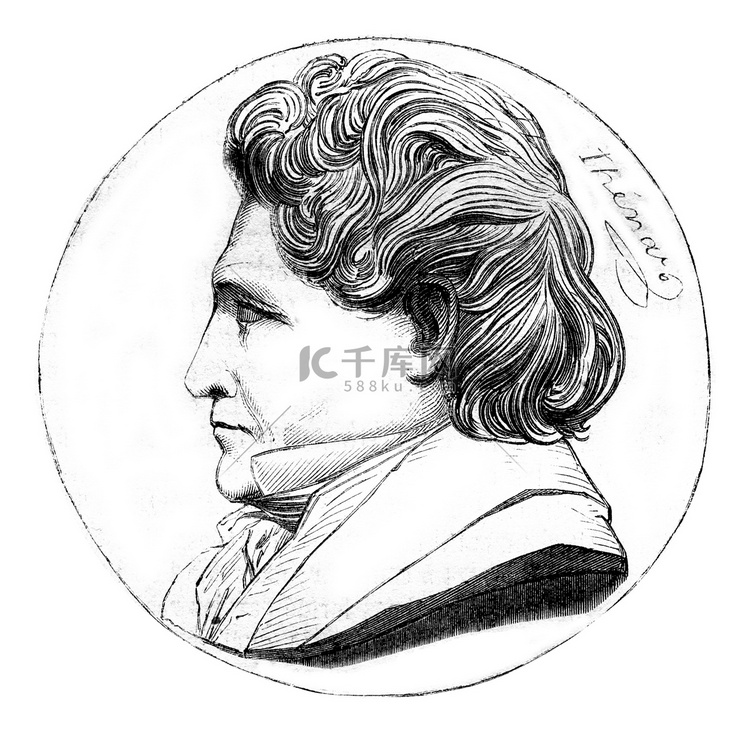 Louis Jacques Thenard，复古版画。高清摄影大图-千库网