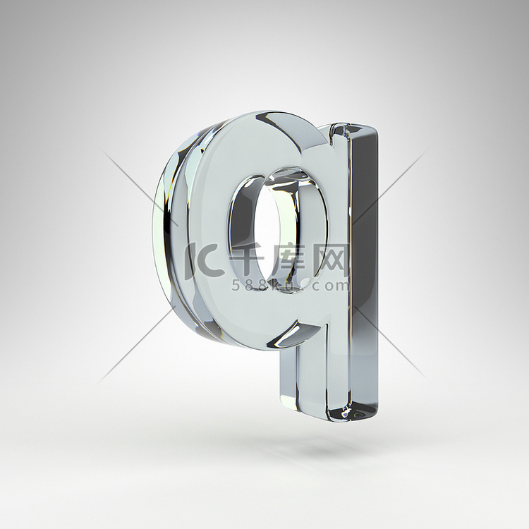 白色背景上的小写字母 Q。高清摄影大图-千库网