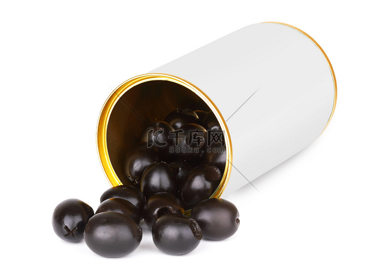黑橄榄罐头高清摄影大图-千库网