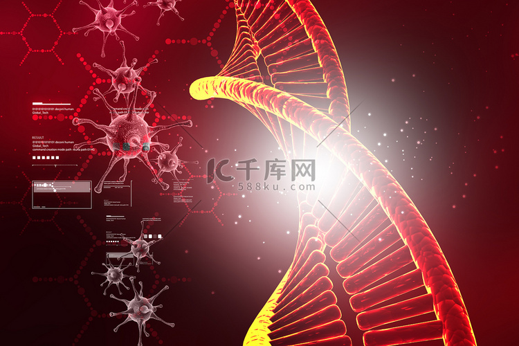 DNA结构高清摄影大图-千库网