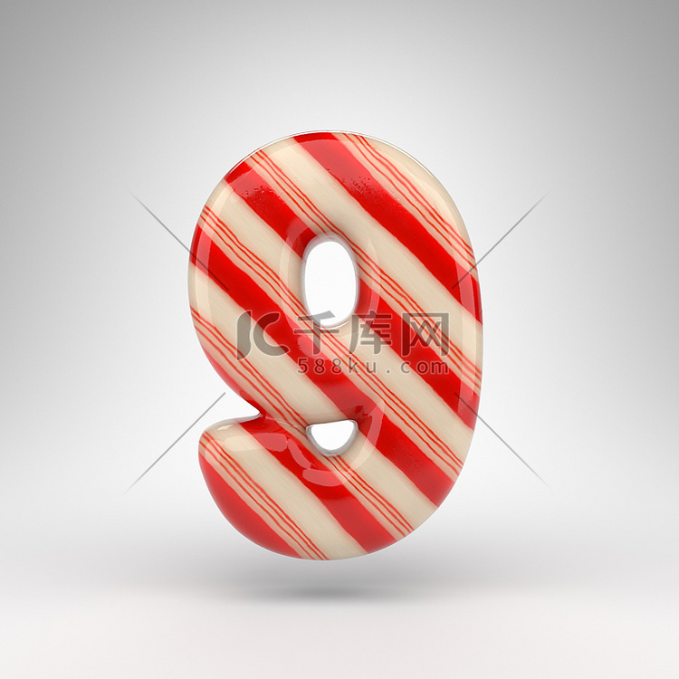 白色背景上的数字 9。高清摄影大图-千库网