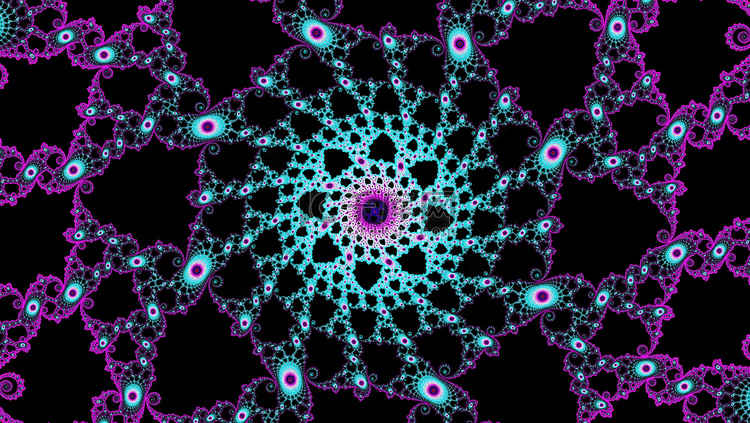 Mandelbrot 分形缩放模式高清摄影大图-千库网