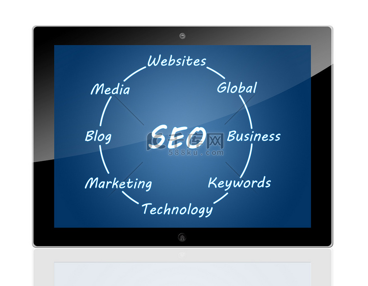 平板电脑 SEO 架构高清摄影大图-千库网