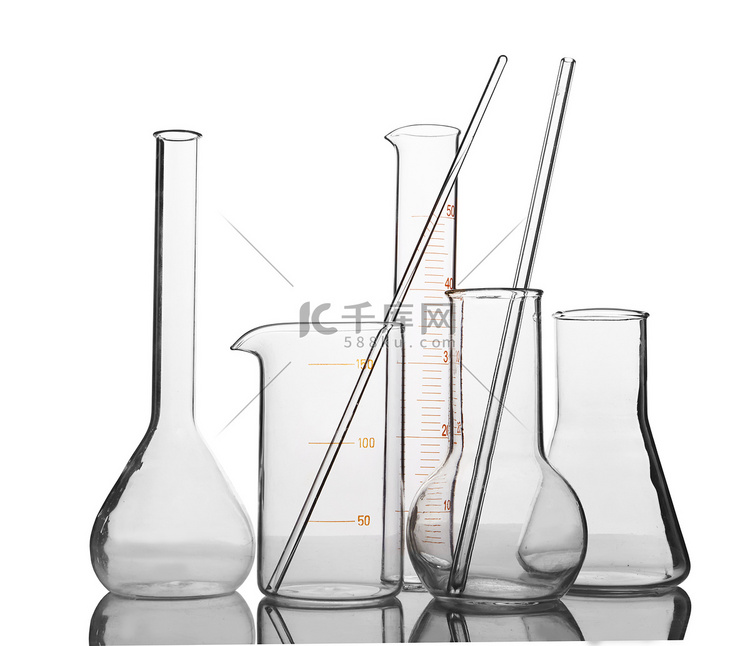 实验室玻璃器皿高清摄影大图-千库网