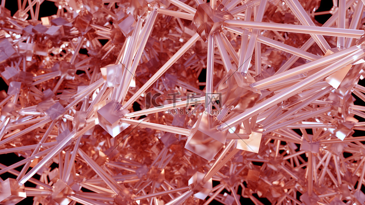 Techno 抽象几何背景与多维数据集。 高清摄影大图-千库网