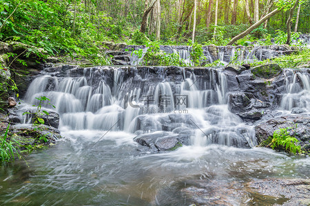 Namtok Samlan 国家公园的瀑布。高清摄影大图-千库网