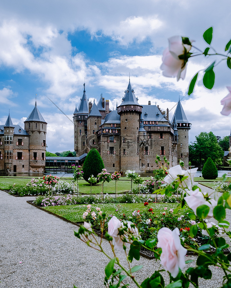 Castle de Haar Utrecht，荷兰德哈尔城堡的景色 Kasteel de Haar 位于荷兰乌得勒支，目前的建筑均建于 ...