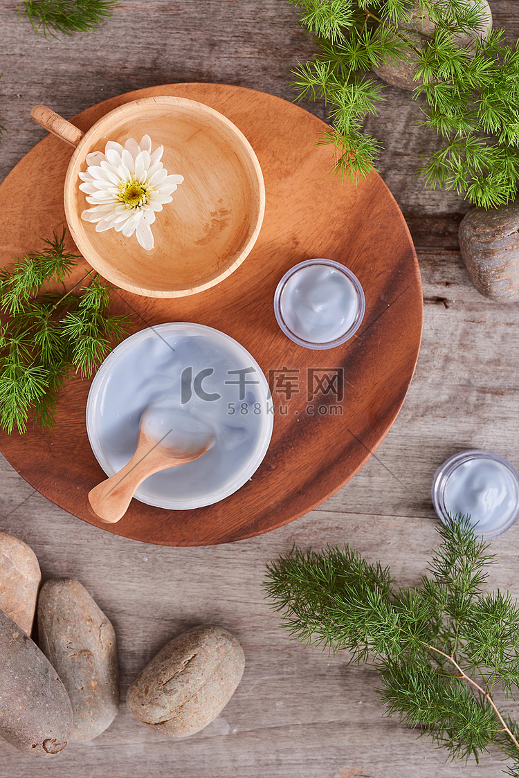 与化妆品粘土自制面膜组成。高清摄影大图-千库网