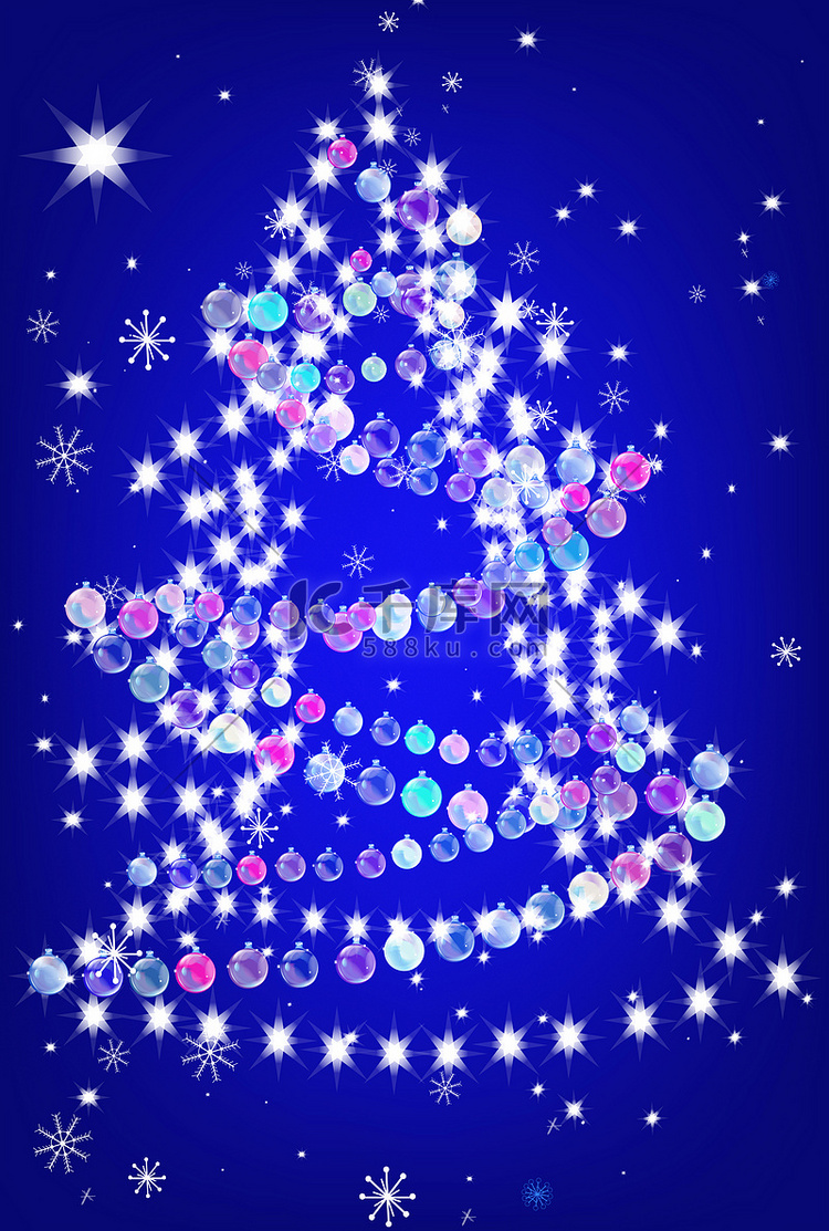 带花环的新年庆祝毛皮树高清摄影大图-千库网