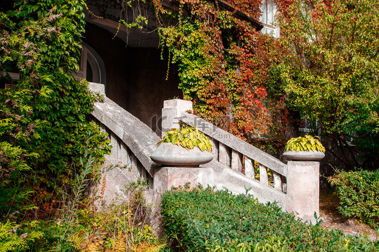 古老美丽的石楼梯。高清摄影大图-千库网