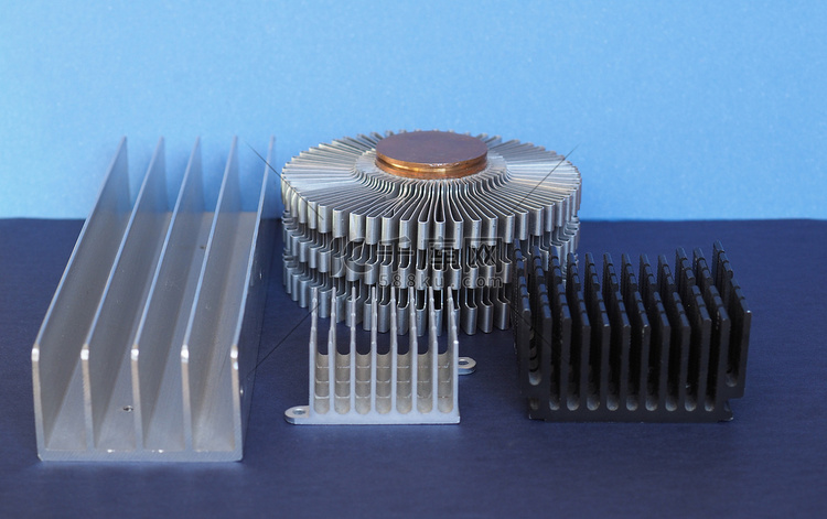 电子被动散热器高清摄影大图-千库网