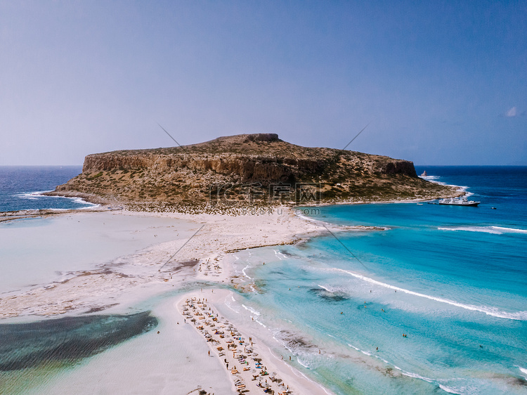Balos Beach Cret Greece, Balos 海滩是希腊最美丽的海滩之一，位于希腊岛高清摄影大图-千库网