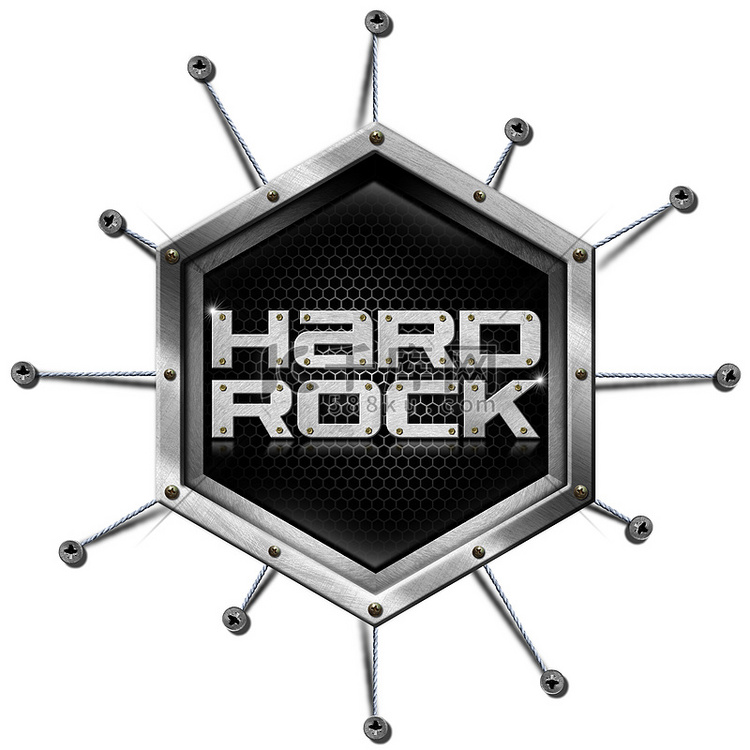 Hard Rock - 金属六边形高清摄影大图-千库网