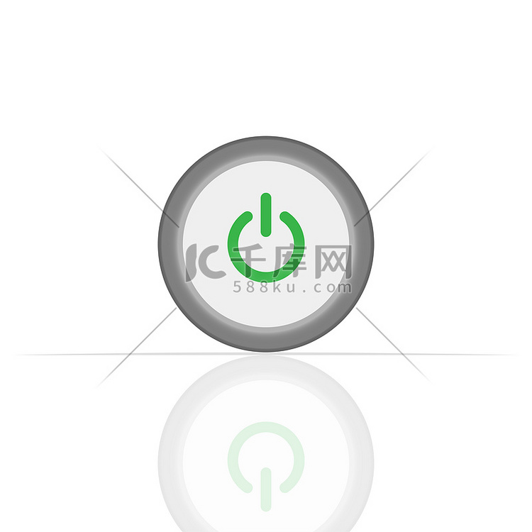 On Off switch toggle - 带有灰色按钮背景的滑块式电源按钮，On Off 按钮包含在白色背景中的绿色圆圈中高清摄影大图-千库网