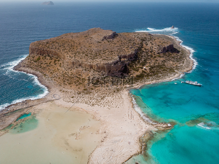 Balos Beach Cret Greece, Balos 海滩是希腊最美丽的海滩之一，位于希腊岛高清摄影大图-千库网