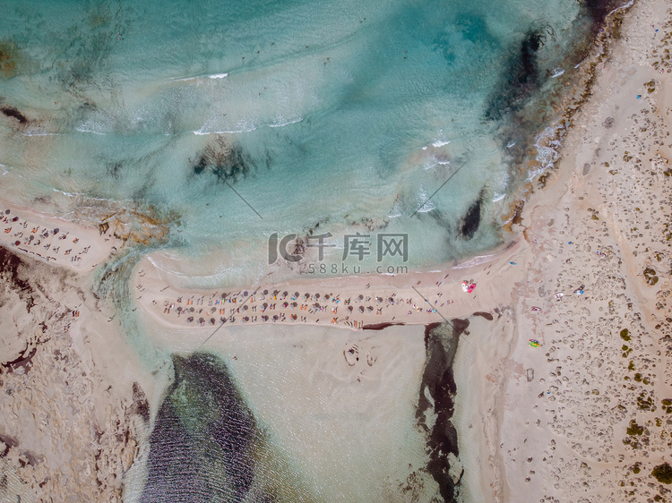 Balos Beach Cret Greece, Balos 海滩是希腊最美丽的海滩之一，位于希腊岛高清摄影大图-千库网