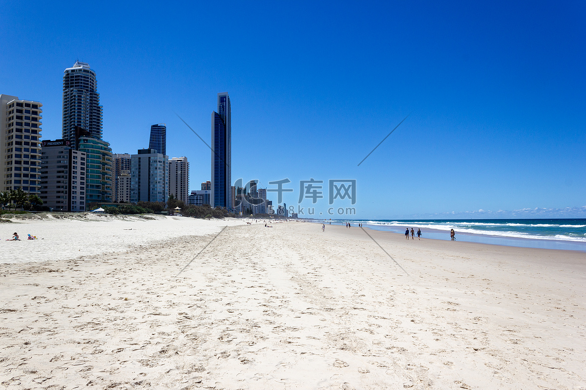 在冲浪者天堂海滩，黄金海岸，昆士兰，澳大利亚的晴天。高清摄影大图-千库网