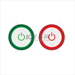 ON OFF BUTTON 红绿副本高清摄影大图-千库网