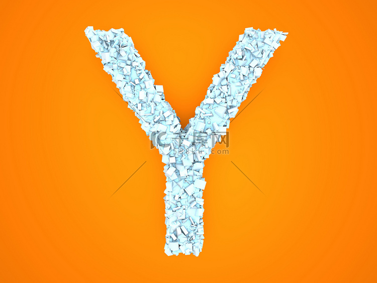 水晶字母-Y高清摄影大图-千库网