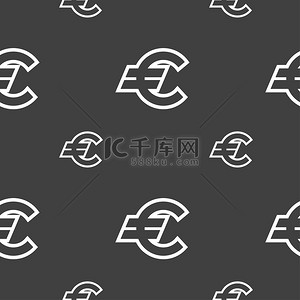 欧元 EUR 图标标志。高清摄影大图-千库网