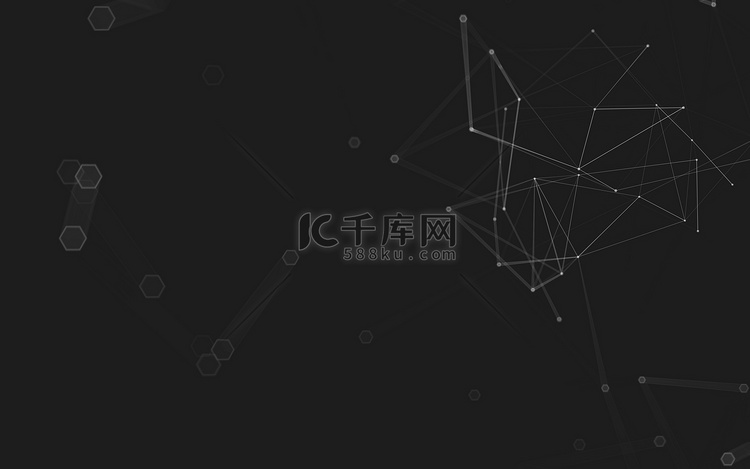 抽象多边形空间低聚深色背景，3d 渲染高清摄影大图-千库网