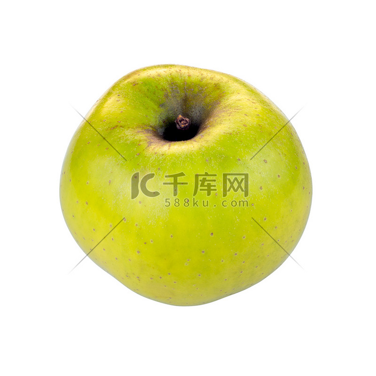 白色背景上的黄色 Renetta 苹果高清摄影大图-千库网