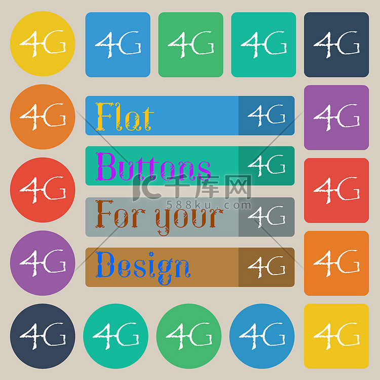 4G 标志图标。高清摄影大图-千库网