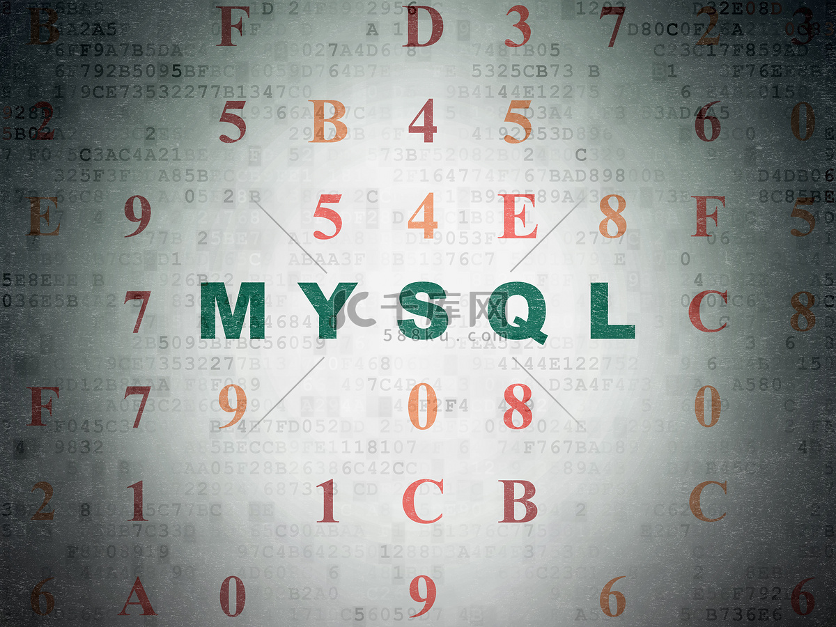软件概念： 电子纸背景上的 MySQL高清摄影大图-千库网
