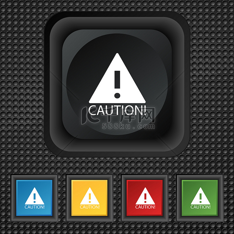 注意警告标志图标。高清摄影大图-千库网