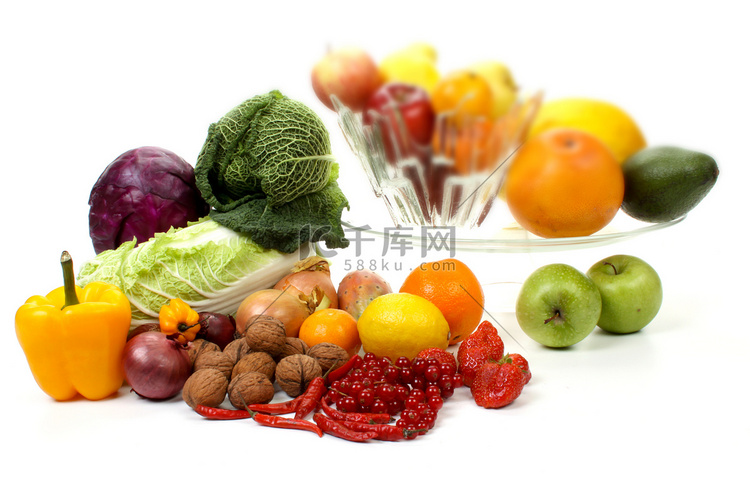 “水果和蔬菜，浅焦点”高清摄影大图-千库网