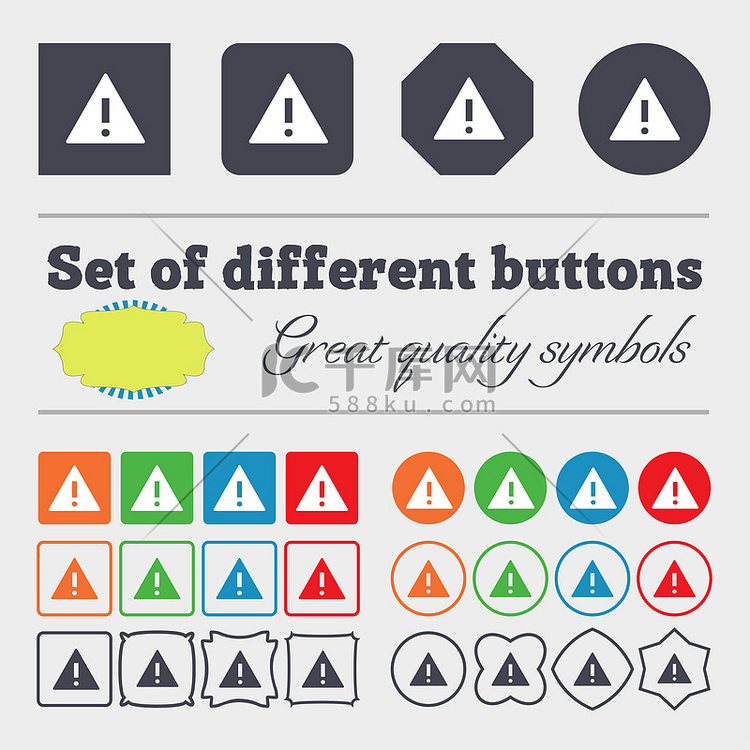 注意标志图标。高清摄影大图-千库网