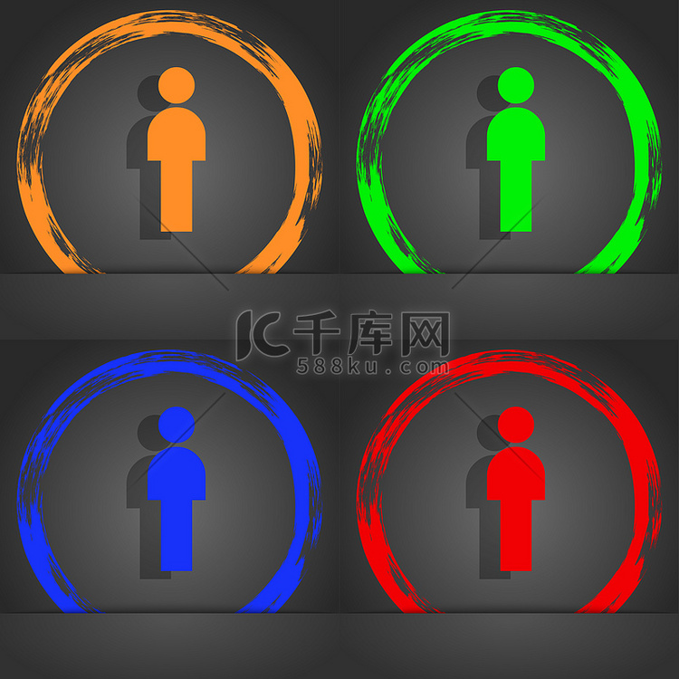 人类标志图标。高清摄影大图-千库网