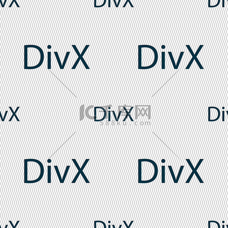 DivX 视频格式标志图标。高清摄影大图-千库网