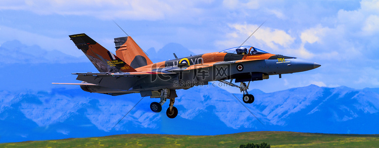F-18战斗机高清摄影大图-千库网