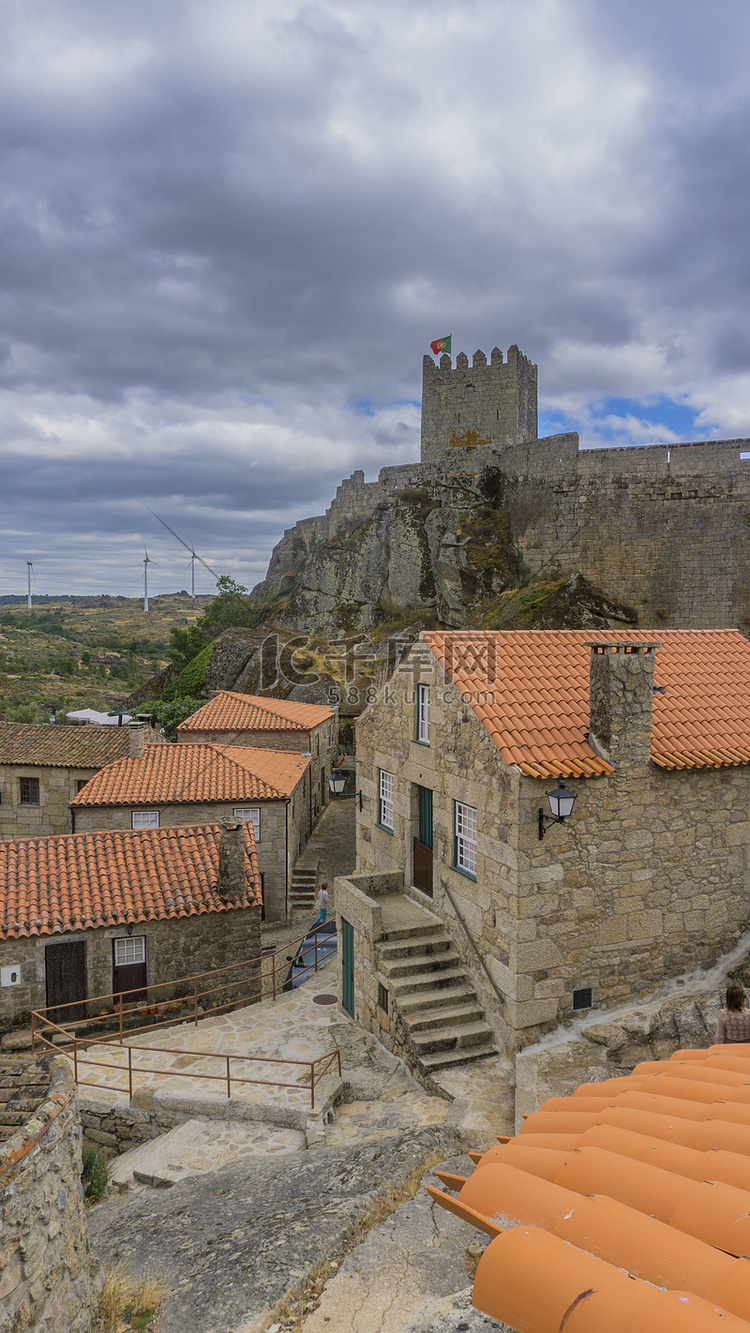 来自 Sabugal 的 Sortelha 葡萄牙历史村庄的图像高清摄影大图-千库网