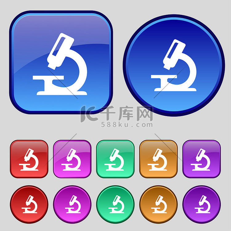 显微镜图标标志。高清摄影大图-千库网