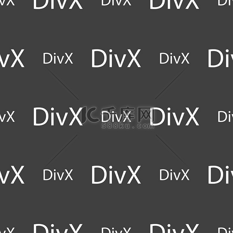 DivX 视频格式标志图标。高清摄影大图-千库网