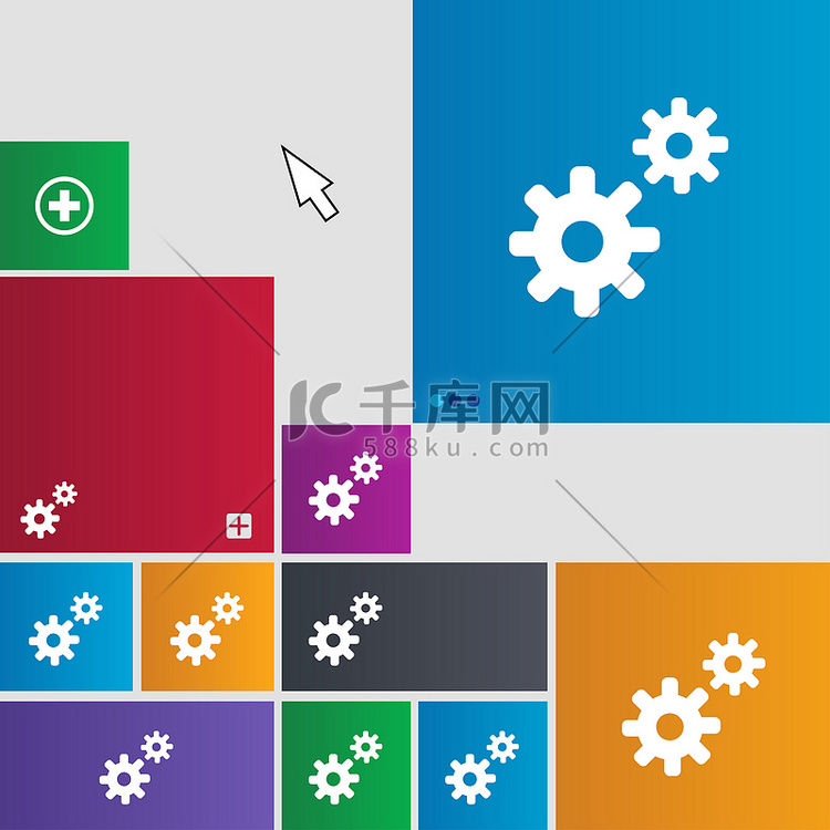 齿轮设置，齿轮齿轮机构图标标志。高清摄影大图-千库网