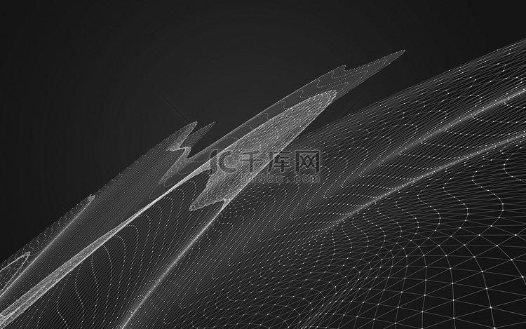 抽象多边形空间低聚深色背景，3d 渲染高清摄影大图-千库网