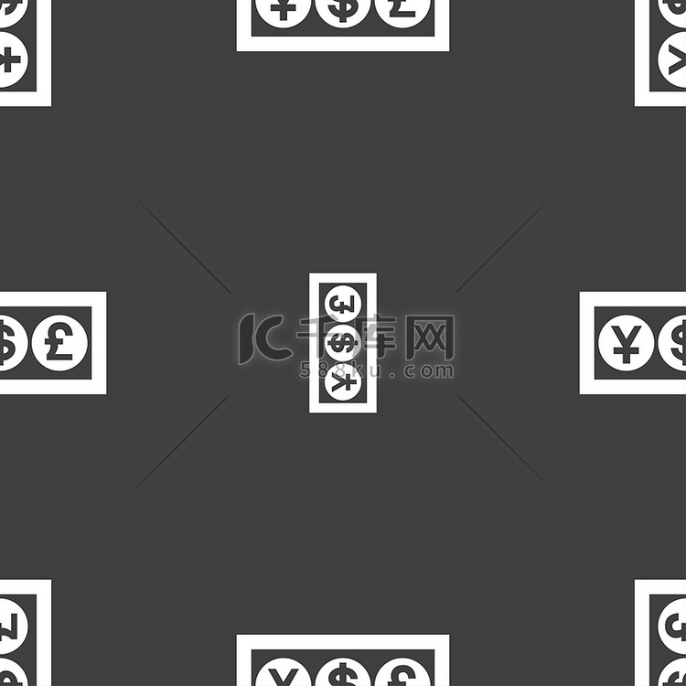 现金货币图标符号。高清摄影大图-千库网